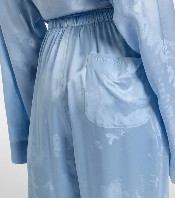 Balenciaga Silk Satin Wide-leg Pants