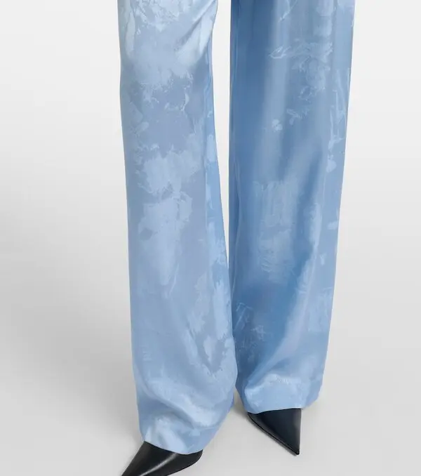 Balenciaga Silk Satin Wide-leg Pants
