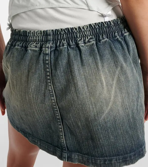Balenciaga Distressed Denim Mini Skirt