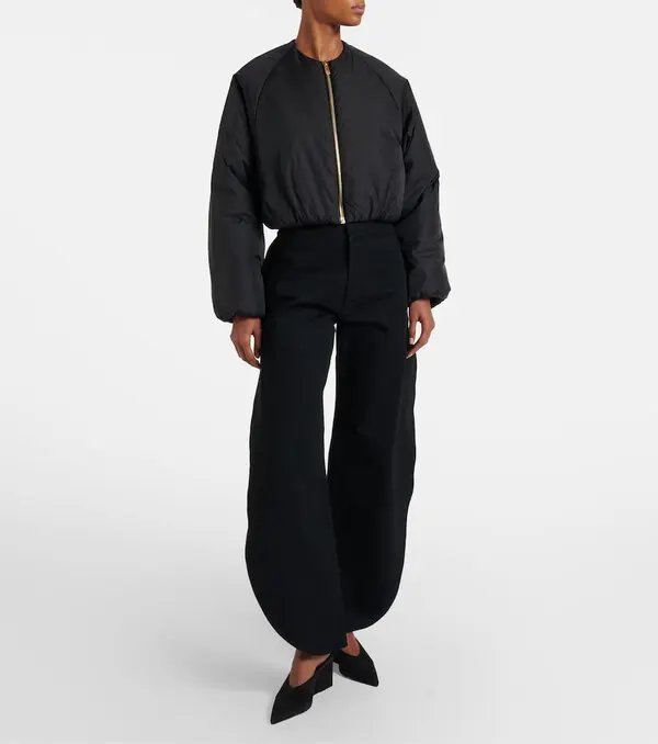 Alaïa Faded Barrel-leg Jeans - Black