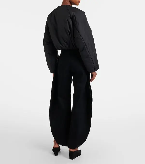 Alaïa Faded Barrel-leg Jeans - Black