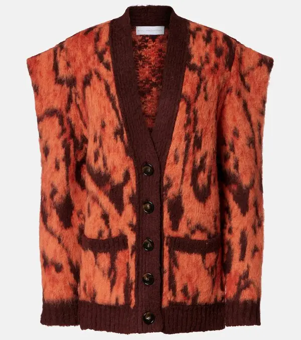 Stella McCartney Printed Alpaca-wool Blend Vest - Multicoloured