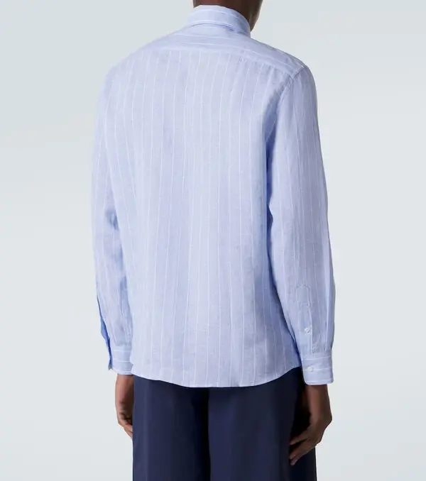 Brunello Cucinelli Striped Linen Shirt