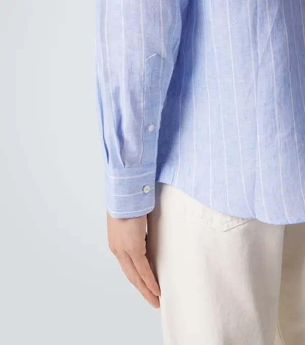 Brunello Cucinelli Striped Linen Shirt