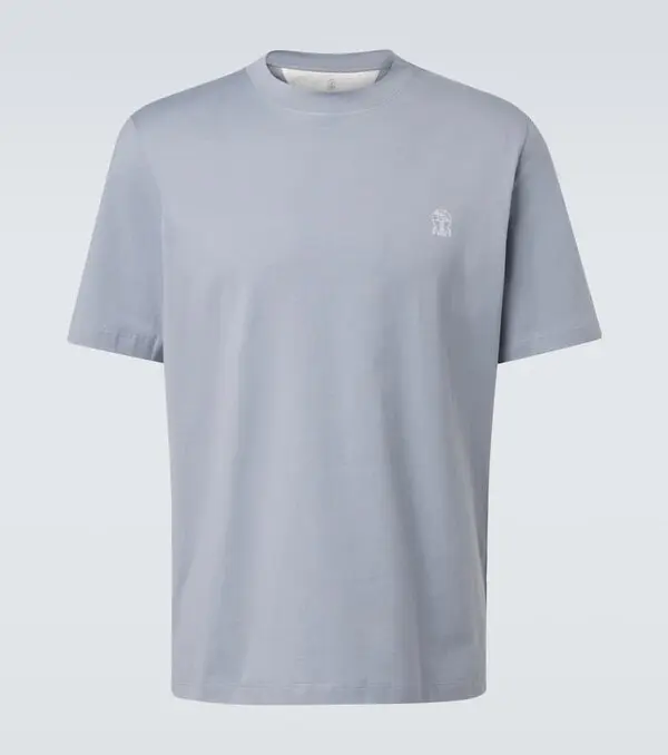 Brunello Cucinelli Logo Cotton Jersey T-shirt