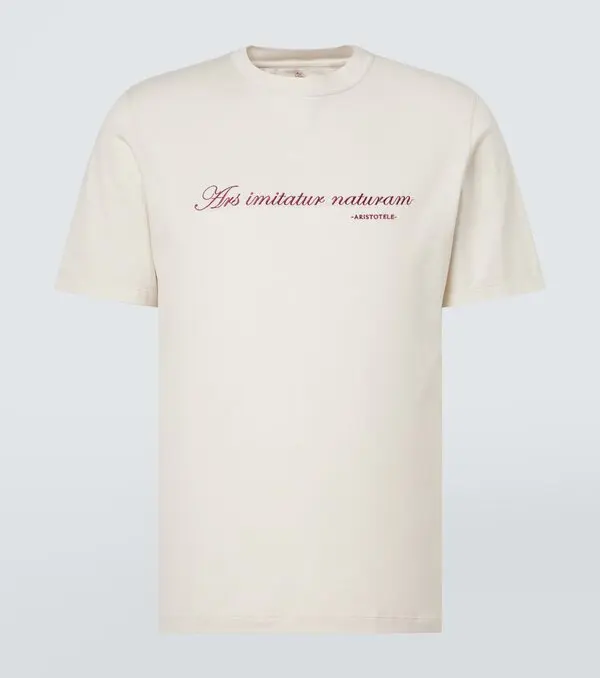 Brunello Cucinelli Printed Cotton Jersey T-shirt - White