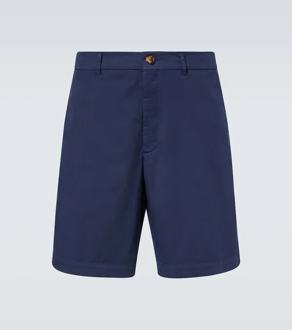 Brunello Cucinelli Cotton-blend Shorts - Blue