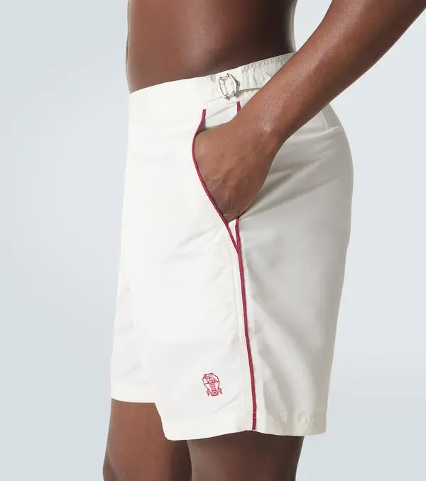 Brunello Cucinelli Logo Swim Trunks