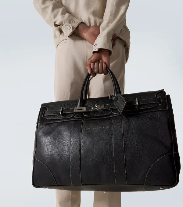 Brunello Cucinelli Leather Tote Bag