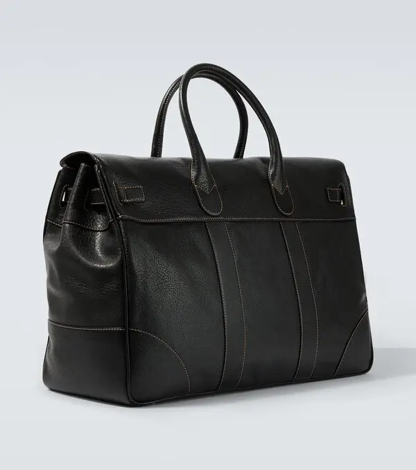 Brunello Cucinelli Leather Tote Bag - Black