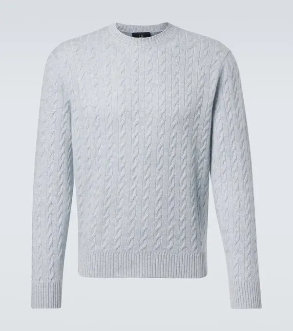 Dunhill Cable-knit Cashmere And Linen Sweater