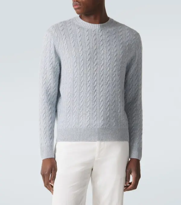 Dunhill Cable-knit Cashmere And Linen Sweater