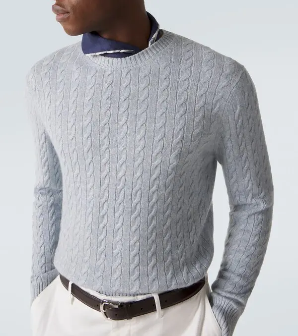 Dunhill Cable-knit Cashmere And Linen Sweater