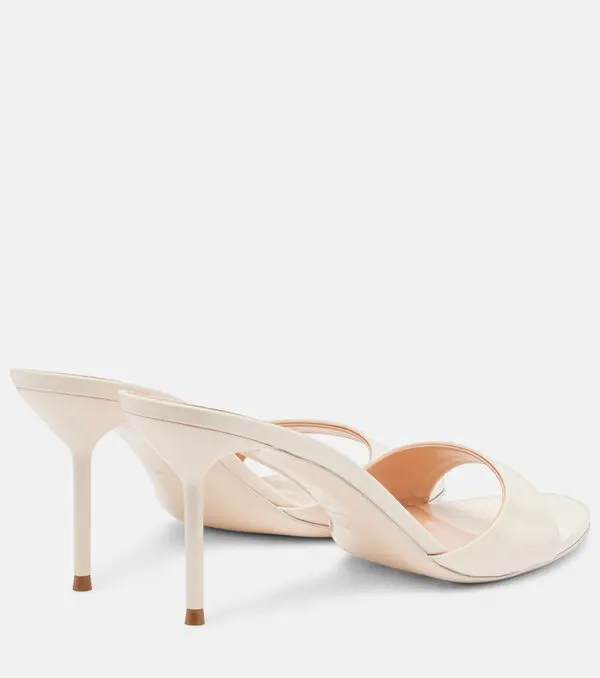 Paris Texas Lidia 70 Patent Leather Mules - White