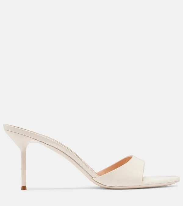 Paris Texas Lidia 70 Patent Leather Mules - White