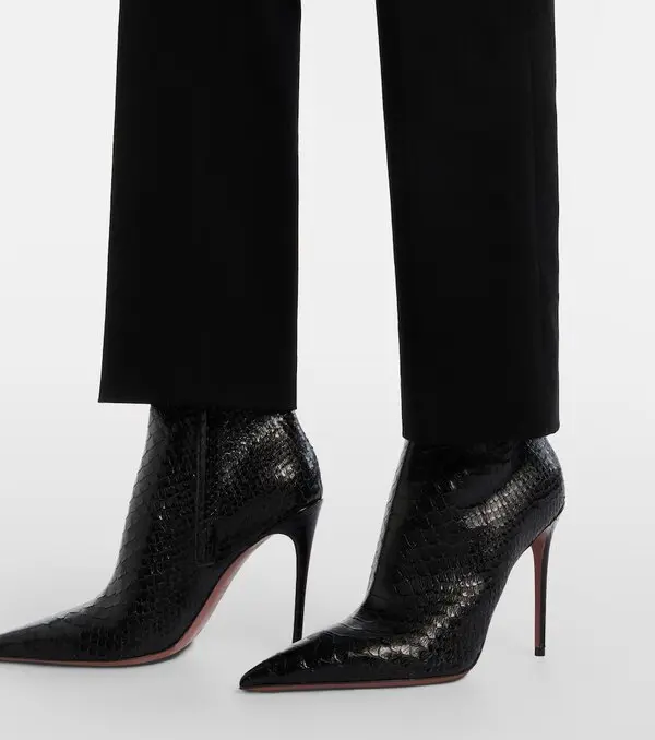 Paris Texas Vera 105 Snake-effect Leather Ankle Boots