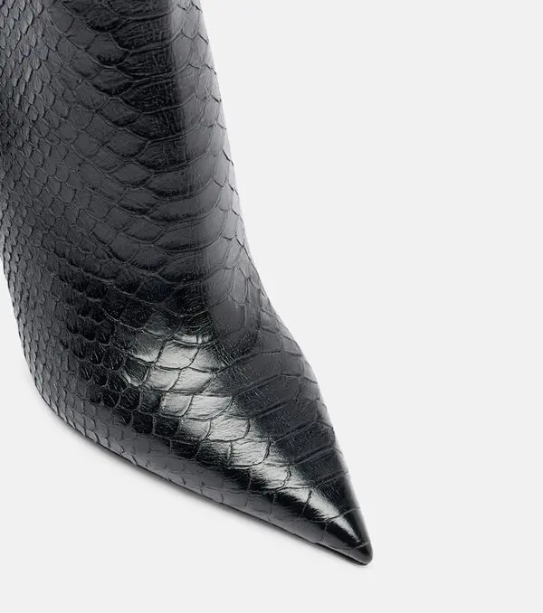 Paris Texas Vera 105 Snake-effect Leather Ankle Boots