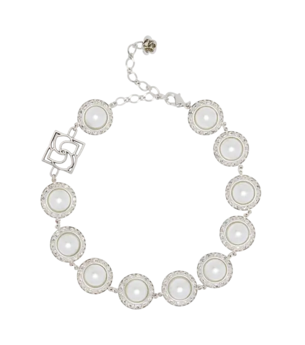 Magda Butrym Crystal And Faux Pearl Choker - Silver
