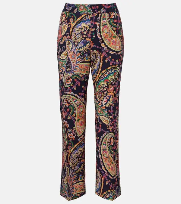 Etro Paisley Straight Pants