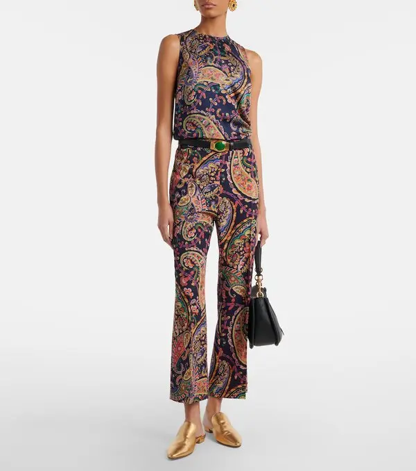 Etro Paisley Straight Pants