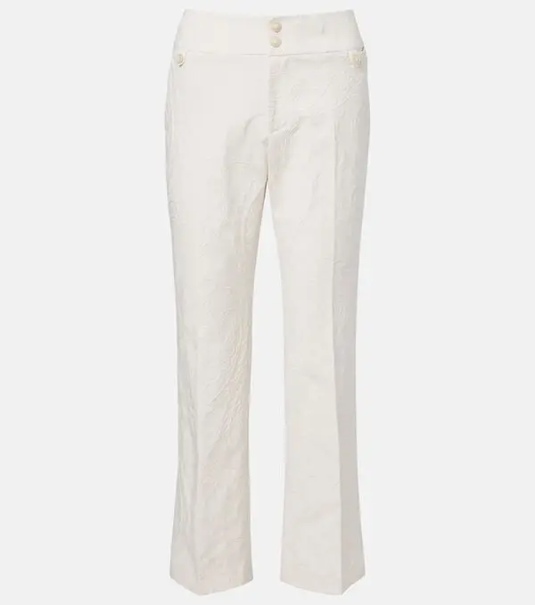 Etro Paisley Jacquard Cropped Flare Jeans