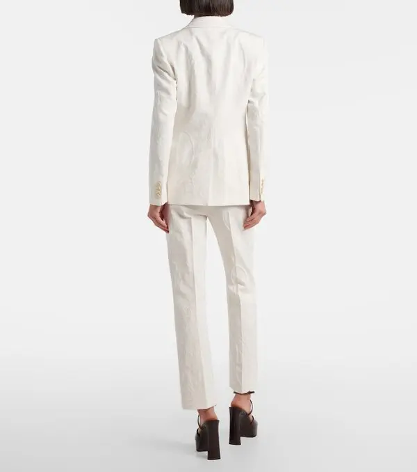 Etro Paisley Jacquard Cropped Flare Jeans