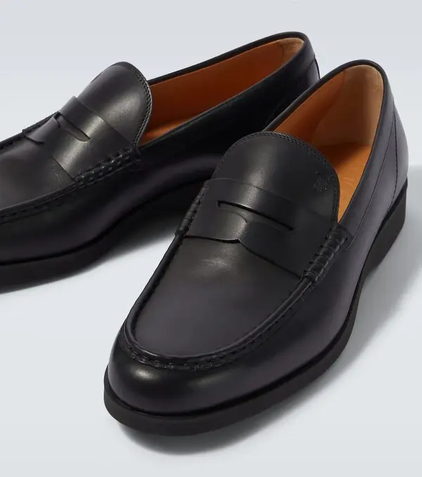 TOD'S Leather Penny Loafers