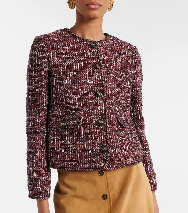 Etro Cropped Cotton-blend Bouclé Jacket