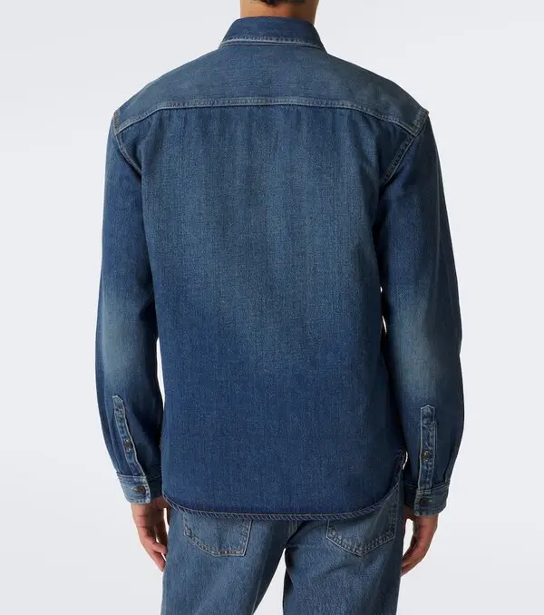 Saint Laurent Cassandre Denim Shirt - Blue