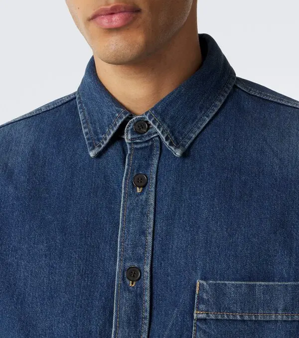 Saint Laurent Cassandre Denim Shirt - Blue
