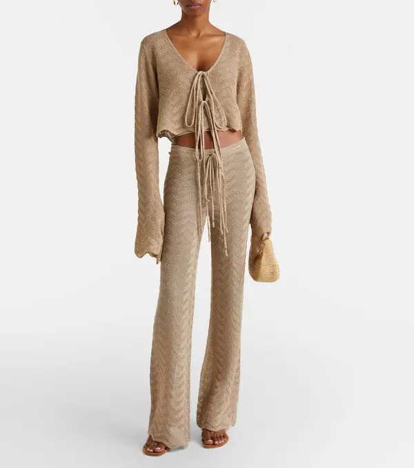 BANANHOT Bia Wide-leg Pants - Gold