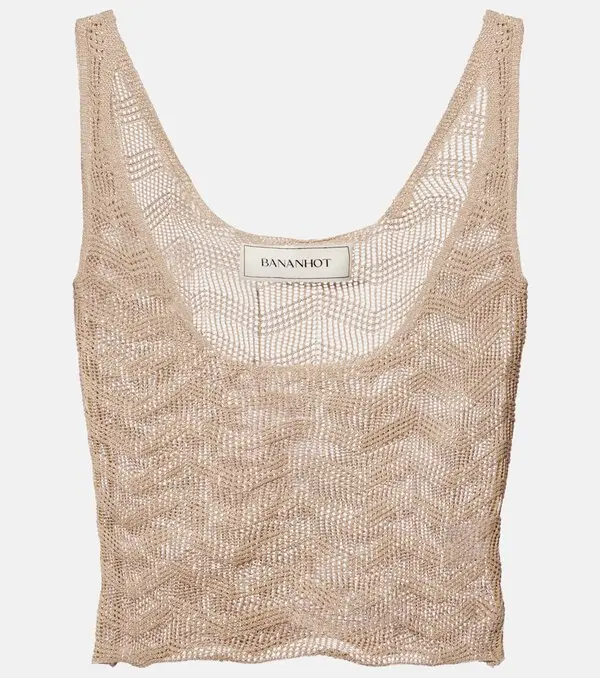 BANANHOT Semi-sheer Top - Beige