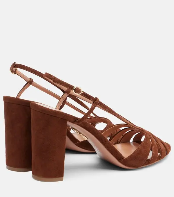 AQUAZZURA Aimée 85 Suede Sandals