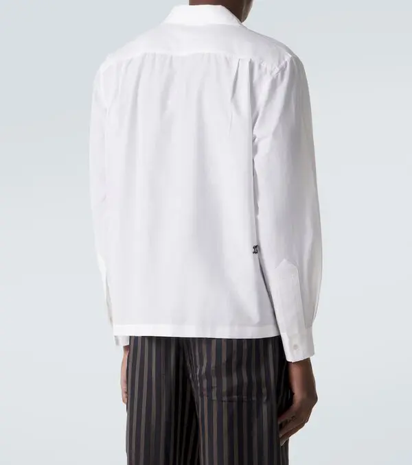 BODE Embroidered Cotton And Silk Shirt