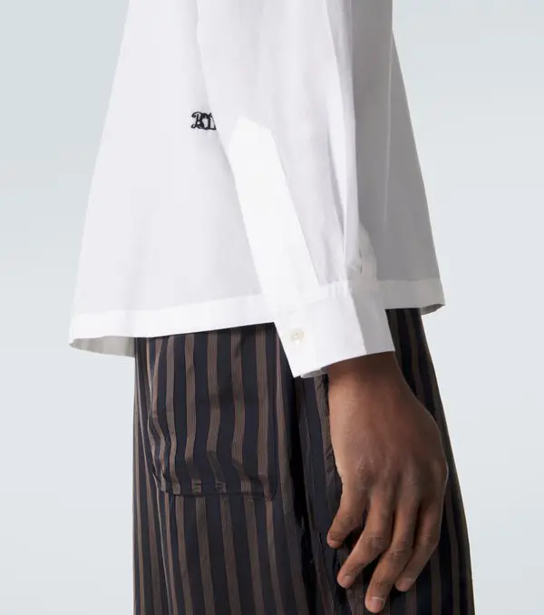 BODE Embroidered Cotton And Silk Shirt