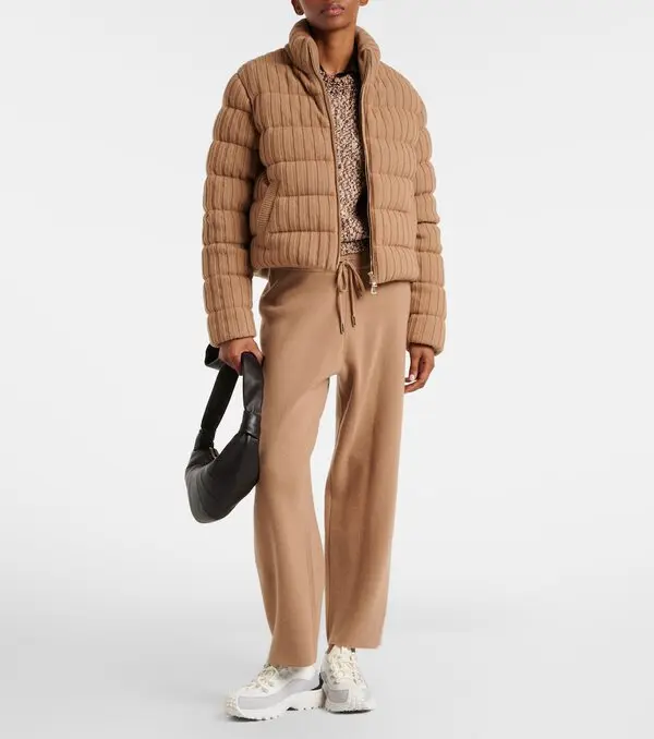 Moncler Wool And Cashmere Down Jacket - Brown