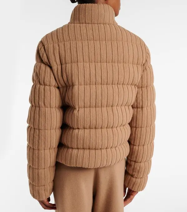 Moncler Wool And Cashmere Down Jacket - Brown