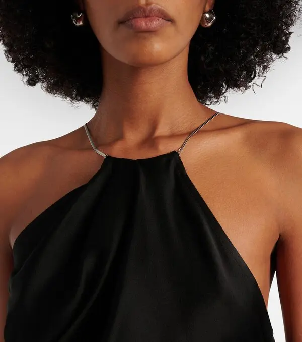 Victoria Beckham Draped Satin Top