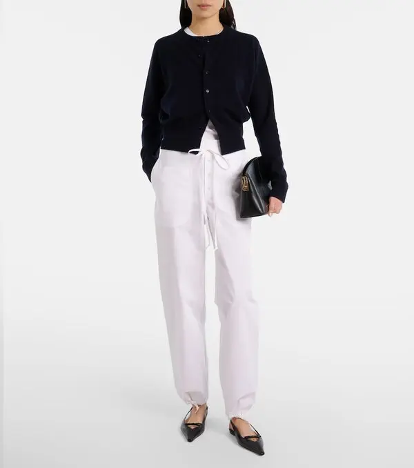 Victoria Beckham Cotton Poplin Tapered Pants