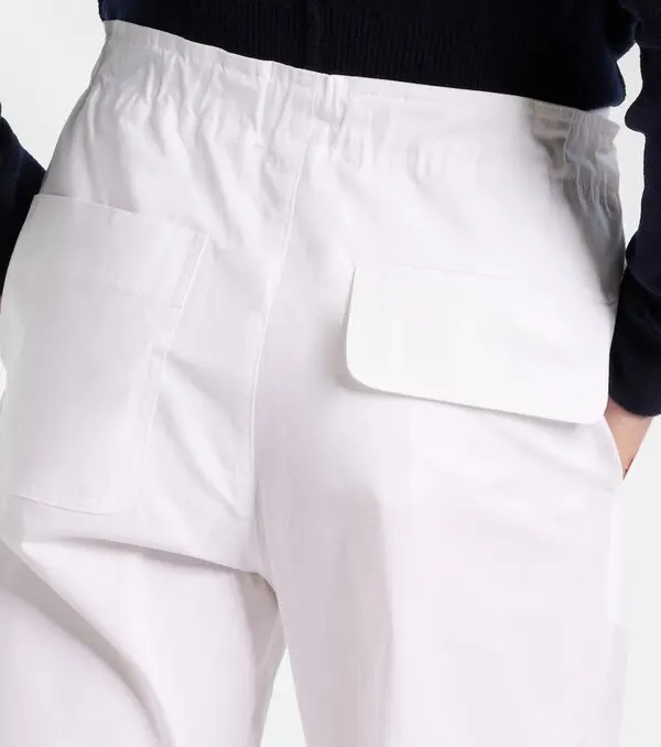 Victoria Beckham Cotton Poplin Tapered Pants