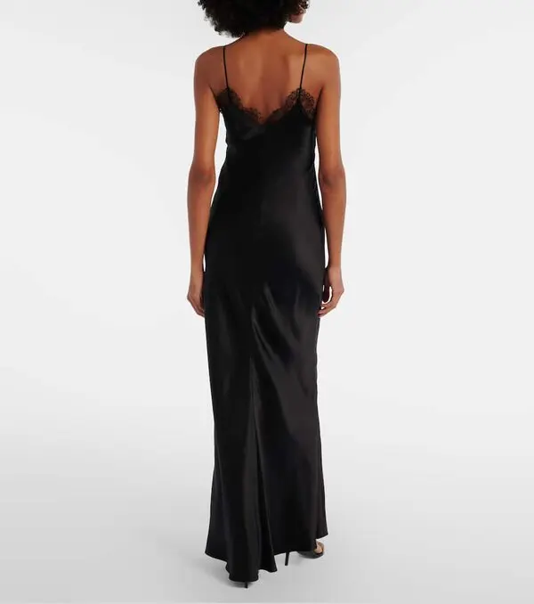NILI LOTAN Sylas Silk Satin Gown