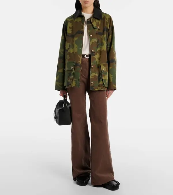 NILI LOTAN Florence Bootcut Corduroy Pants - Brown