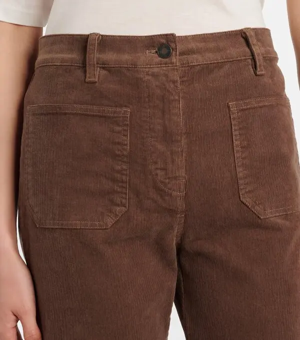 NILI LOTAN Florence Bootcut Corduroy Pants - Brown