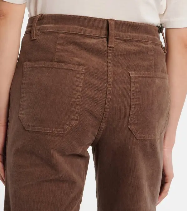 NILI LOTAN Florence Bootcut Corduroy Pants - Brown