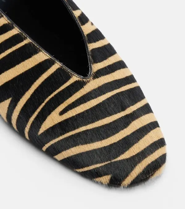 Le Monde Beryl Luna Calf Hair Ballet Flats - Black