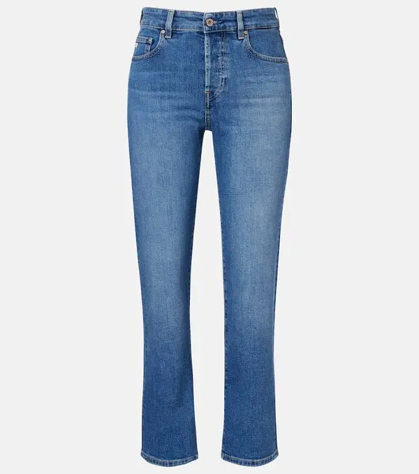 Ag American Cropped Slim Jeans - Blue