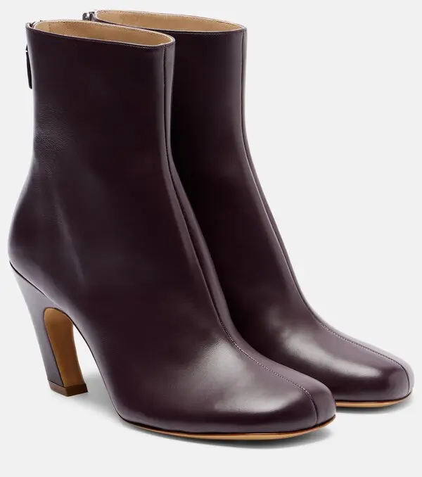 Le Monde Beryl Le Monde Béryl Mica 80 Leather Ankle Boots - Burgundy
