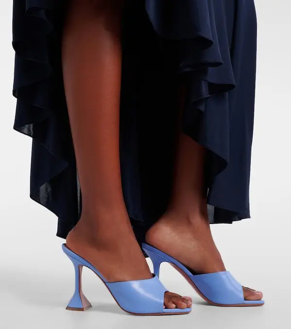 Amina Muaddi Lupita 95 Leather Mules