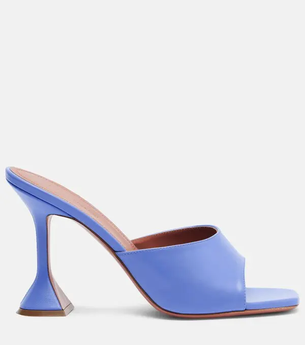 Amina Muaddi Lupita 95 Leather Mules