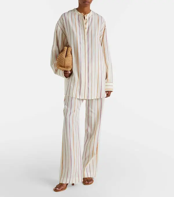 Asceno Aria Striped Straight Pants